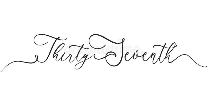 Number 37 in Handwritten Unique Font Stock Photo - Illustration of ...