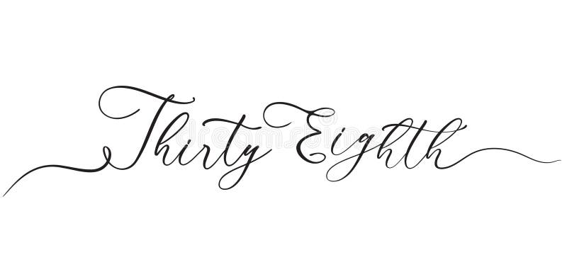 Number 38 in Handwritten Unique Font Stock Illustration - Illustration ...