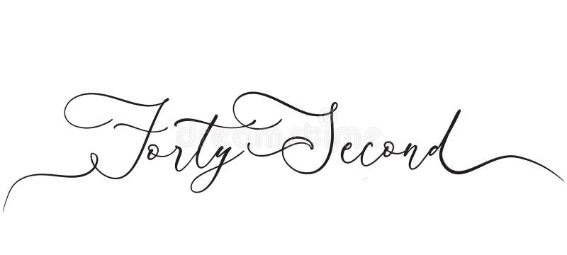 Number 42 in Handwritten Unique Font Stock Image - Illustration of sign ...