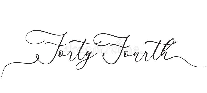 Number 44 in Handwritten Unique Font Stock Illustration - Illustration ...