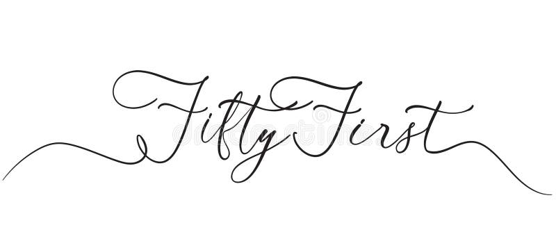 Number 51 in Handwritten Unique Font Stock Illustration - Illustration ...