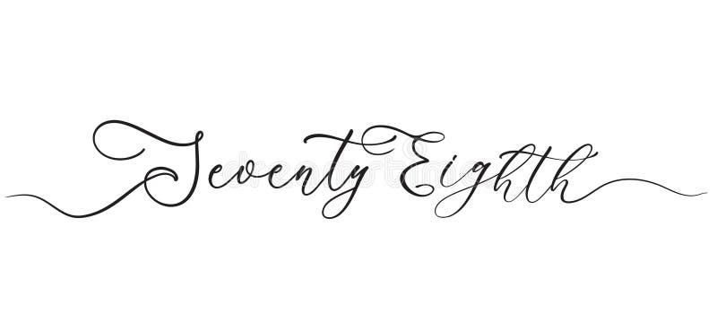 Number 78 in Handwritten Unique Font Stock Illustration - Illustration ...