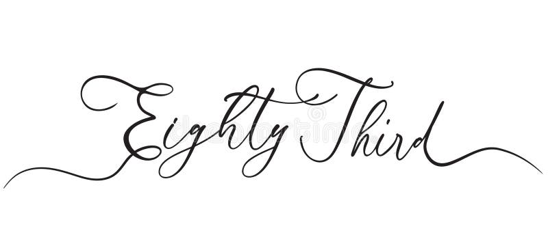 Number 83 in Handwritten Unique Font Stock Illustration - Illustration ...