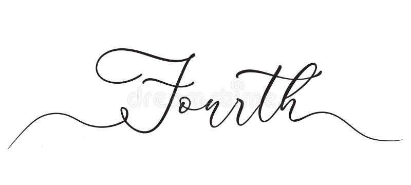 Number 4 in Handwritten Unique Font Stock Illustration - Illustration ...