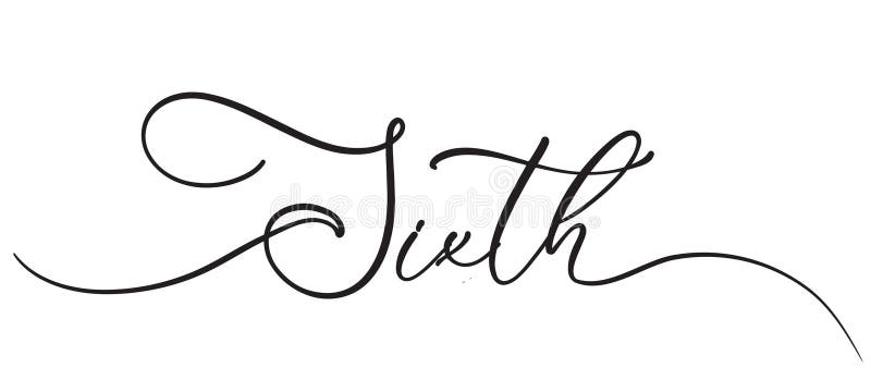 Number 6 in Handwritten Unique Font Stock Illustration - Illustration ...