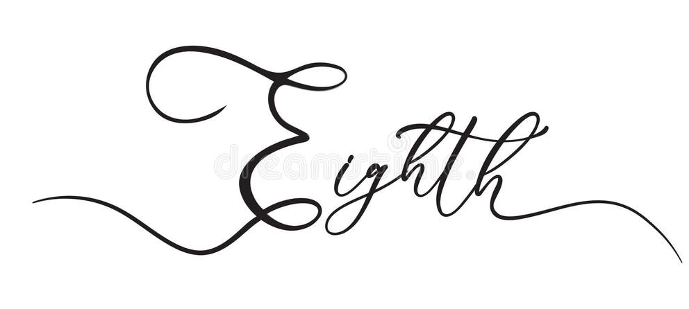 Number 8 in Handwritten Unique Font Stock Image - Illustration of ...