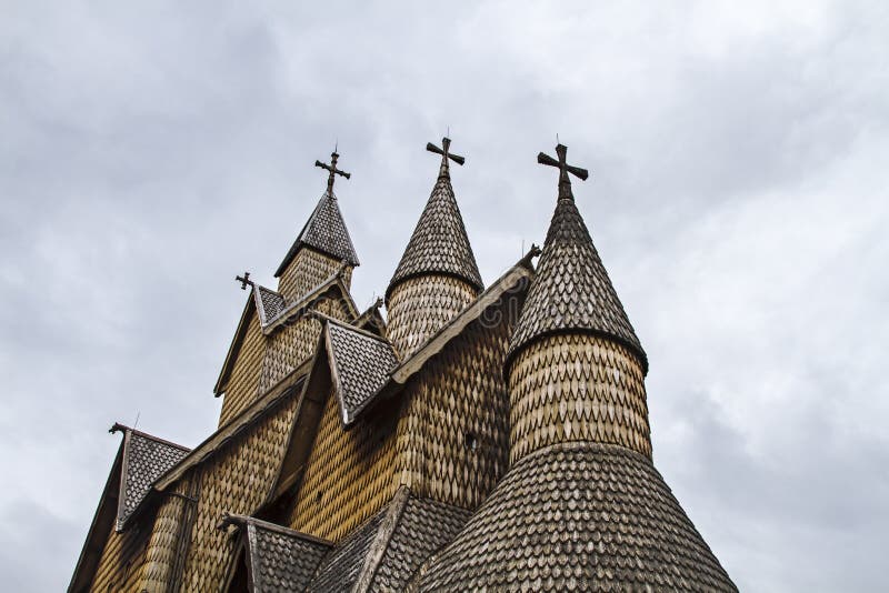 Staafkerk Heddal stock foto. Image of noorwegen, scandinavië - 42441512