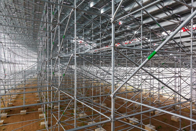 Staalstructuur Van Bouwsteiger Stock Afbeelding - Image of stichting ...