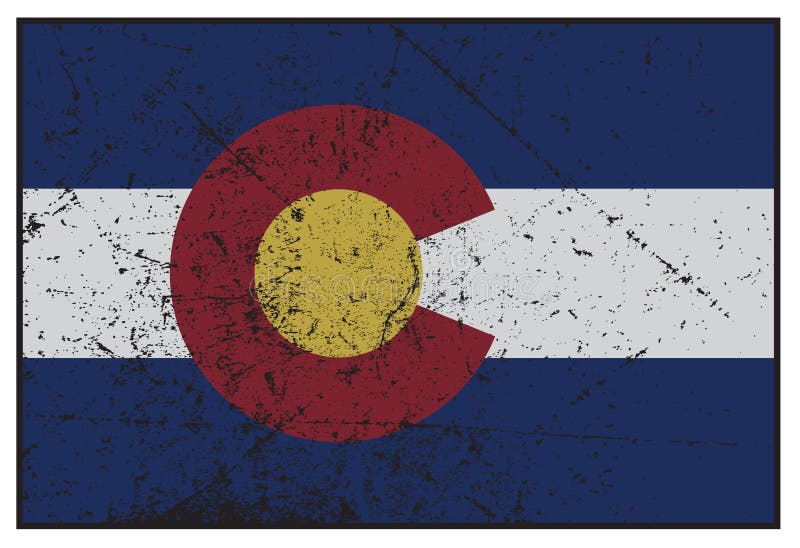 Staat Colorado-Flaggen-Weiß-Punkte Stock Abbildung - Illustration von ...