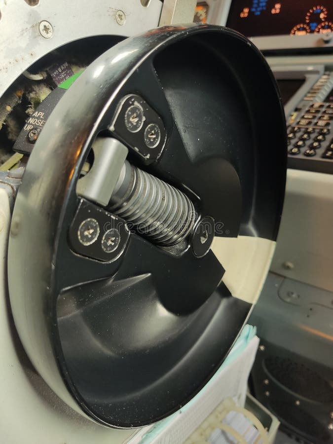 Stab Trim Manual Boeing 737-800 Stock Image - Image of spoke, vehicle ...