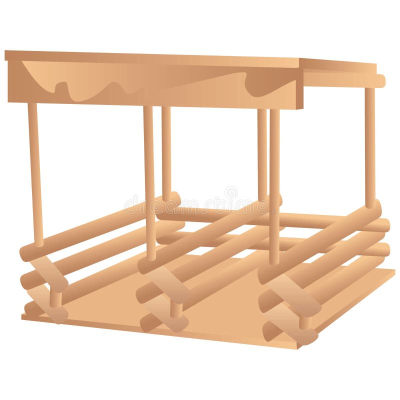 Stabiel vector illustratie. Illustration of dieren, landbouwbedrijf ...