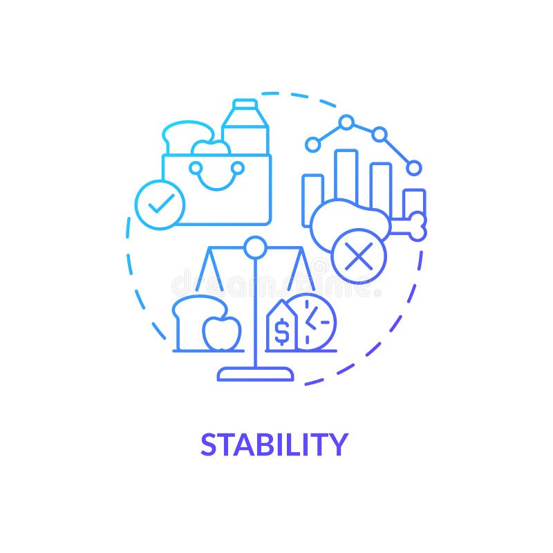 Stability Blue Gradient Concept Icon Stock Vector - Illustration of ...