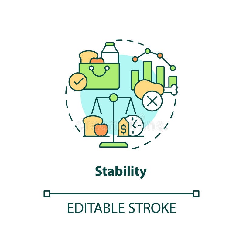 Stability concept icon stock vector. Illustration of security - 243410959