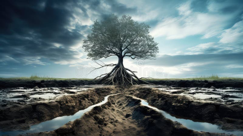 Stability conceptual tree stock illustration. Illustration of progress ...