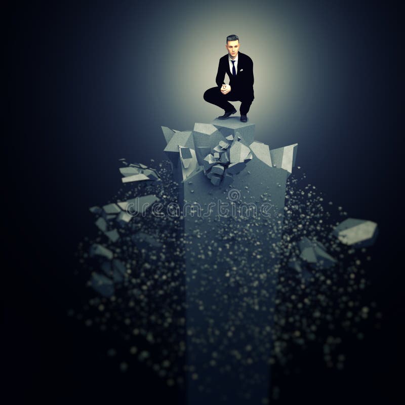 Stability crumbling away stock illustration. Illustration of stress ...