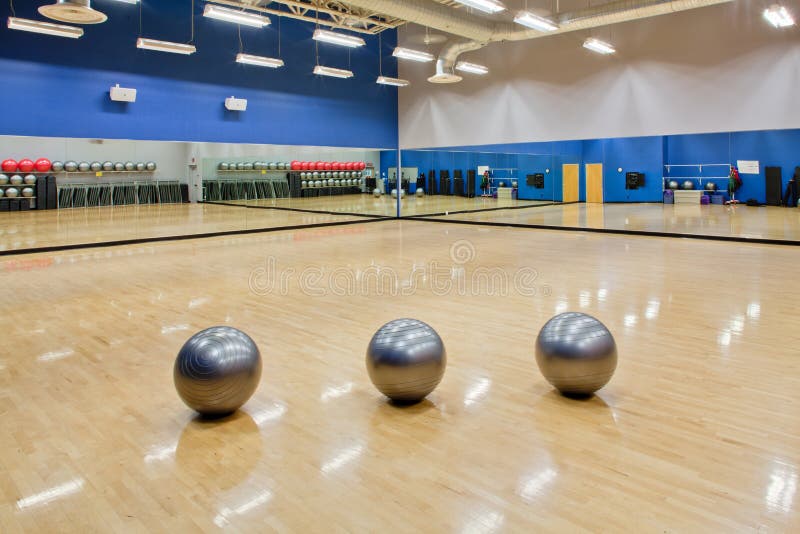 Stability Exercise Balls in Gym Stock Image - Image of physical, foam ...