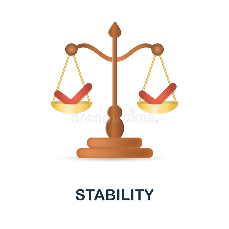 Stability Icon. Line Style Symbol from Productivity Icon Collection ...