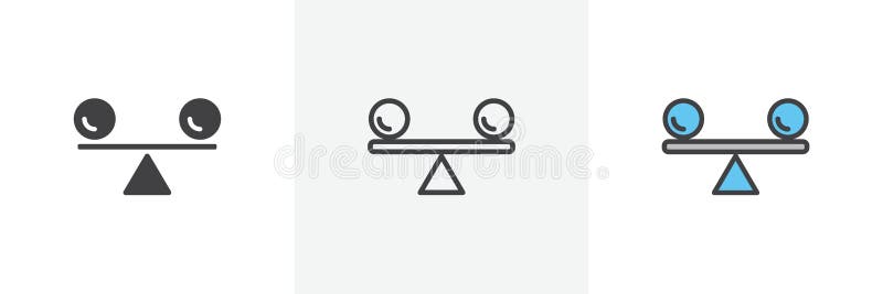 Stability Icon Vector Set on White Background Stock Vector ...