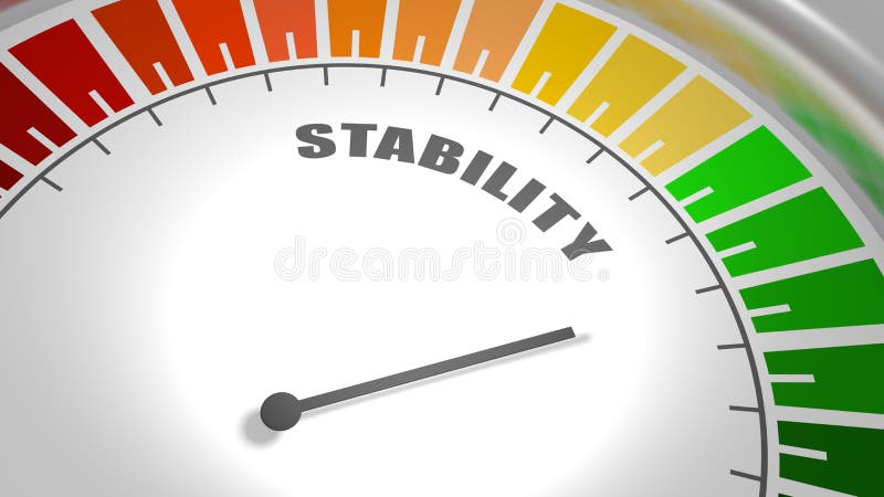 Stability Measuring Device with Arrow and Scale. Stock Illustration ...