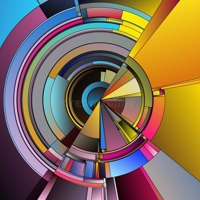 Stability in Motion in Abstract Design Stock Illustration ...