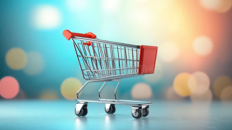 Stability Oscillating Shopping Cart Stock Illustration - Illustration ...