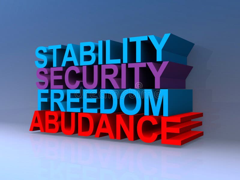 Security and Freedom As Different Choices in Life - Pictured As Words ...