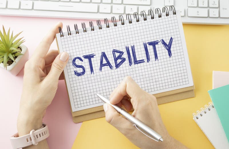 STABILITY TEXT on a GRAY BACKGROUND. Stock Photo - Image of symbol ...
