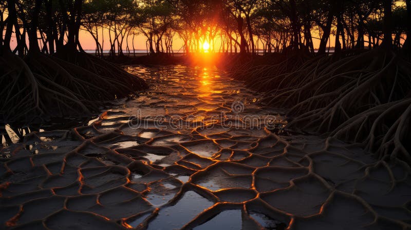 Stability Tree Roots Branches Stock Illustration - Illustration of edge ...