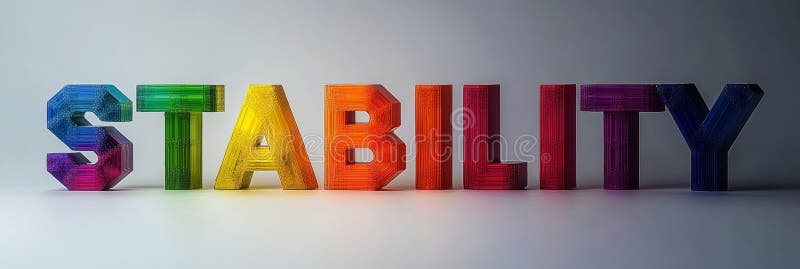 Stability Word Art Colorful Building Blocks Forming Stability Text on ...