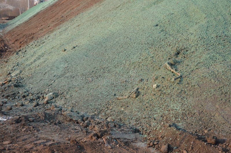Stabilization of Slopes by Hydro Sowing. a Mixture of Wood Pulp and ...