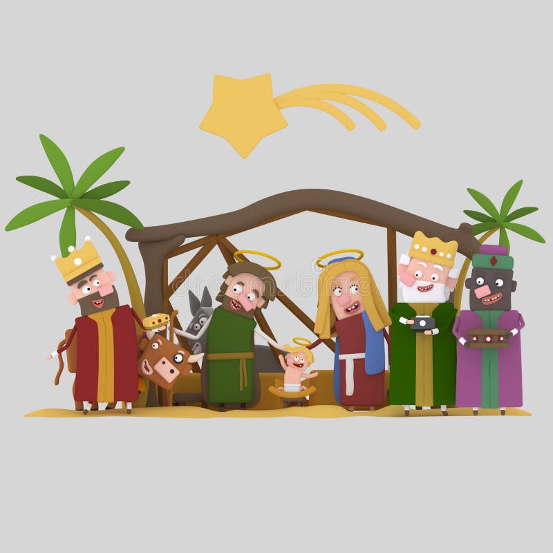 Stable of Bethlehem. Worship Stock Illustration - Illustration of ...