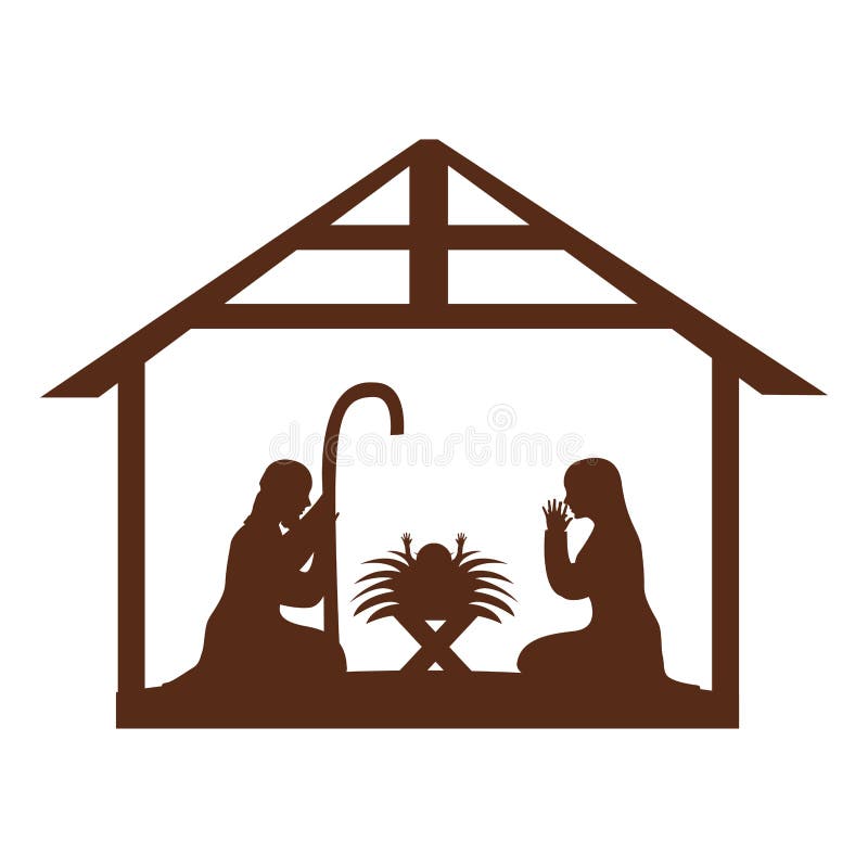 Holy Family Manger Characters Stock Vector - Illustration of holiday ...