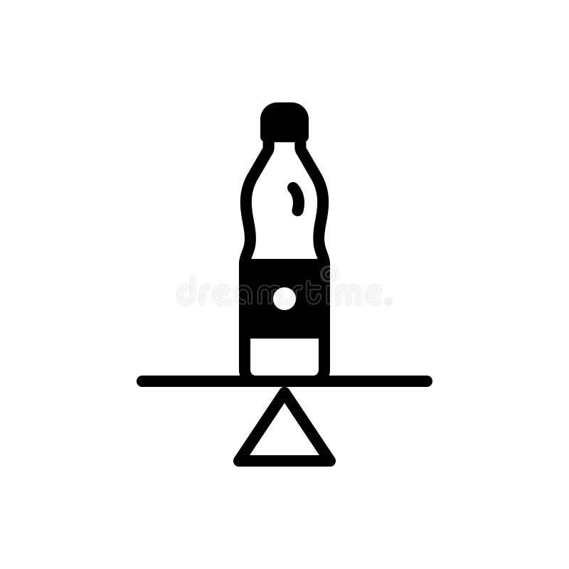 Black Solid Icon for Stable, Bottle and Static Stock Vector ...