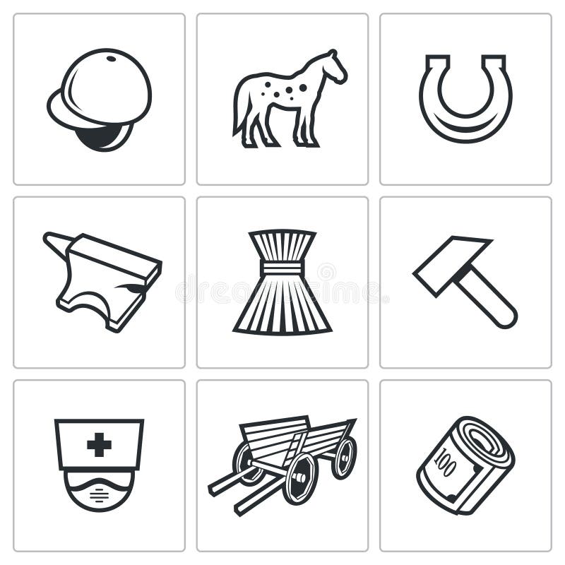 Stable Icons. Vector Illustration Stock Illustration - Illustration of ...