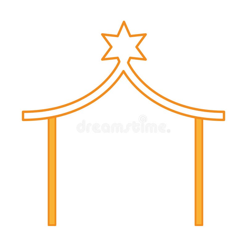 Stable Manger Isolated Icon Stock Vector - Illustration of graphic ...