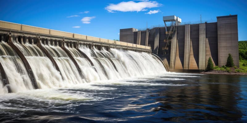 A Stable Source of Energy is a Hydroelectric Power Station. Stock Photo ...