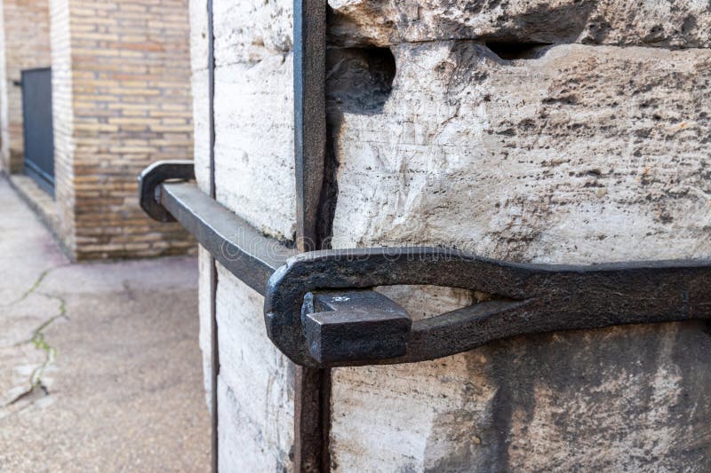 Stable Walls through Iron Rods Stock Image - Image of rods, anchoring ...