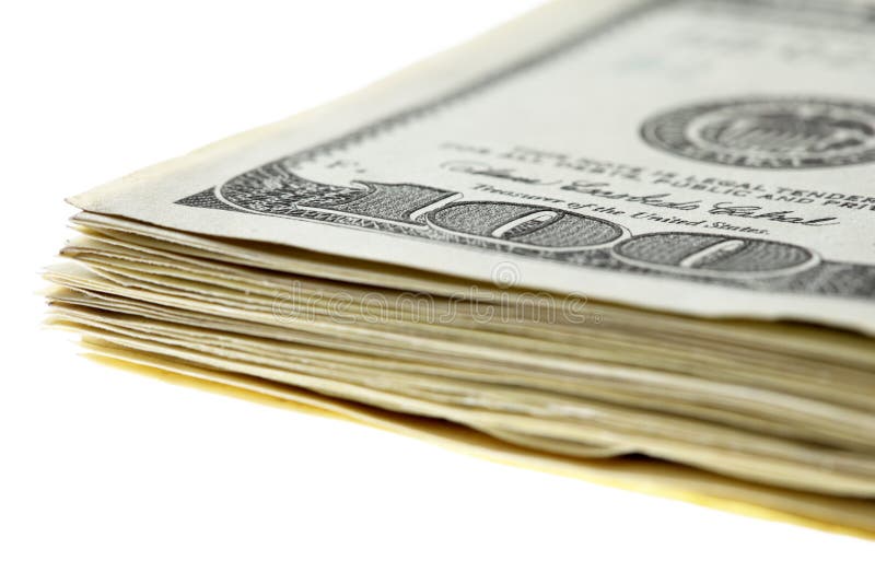 Stack of $100 bills stock photo. Image of business, bill - 13326968