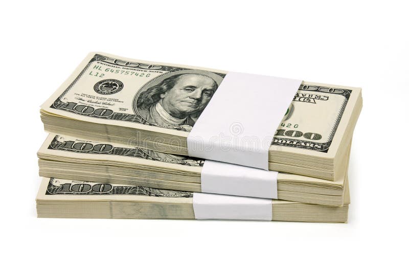 Stack of $100 bills stock photo. Image of bunch, business - 19059248