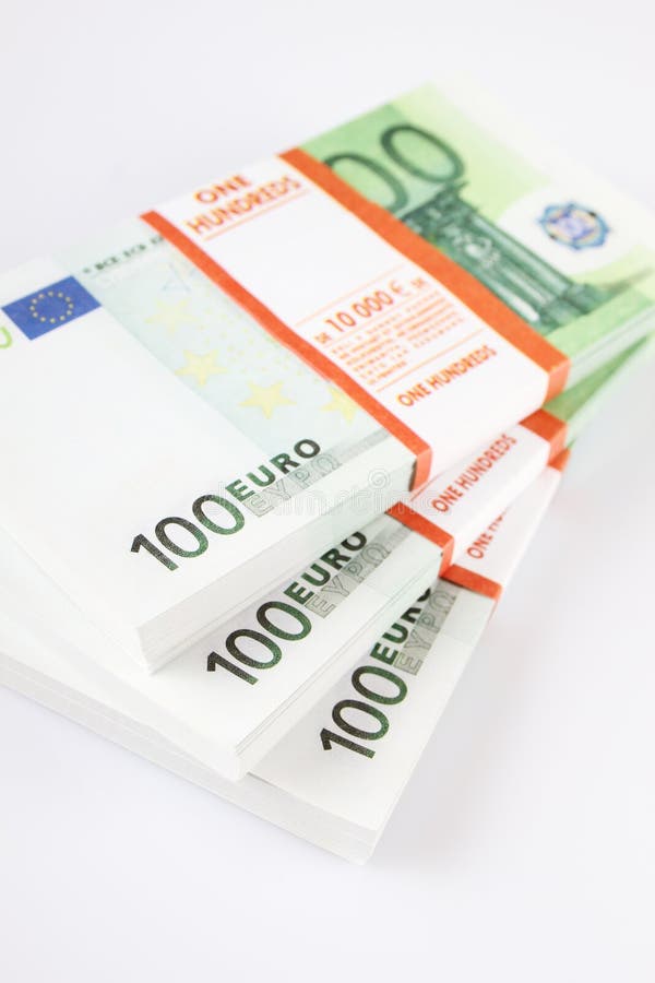 Stack of 100 euro bills stock photo. Image of investment - 37966996