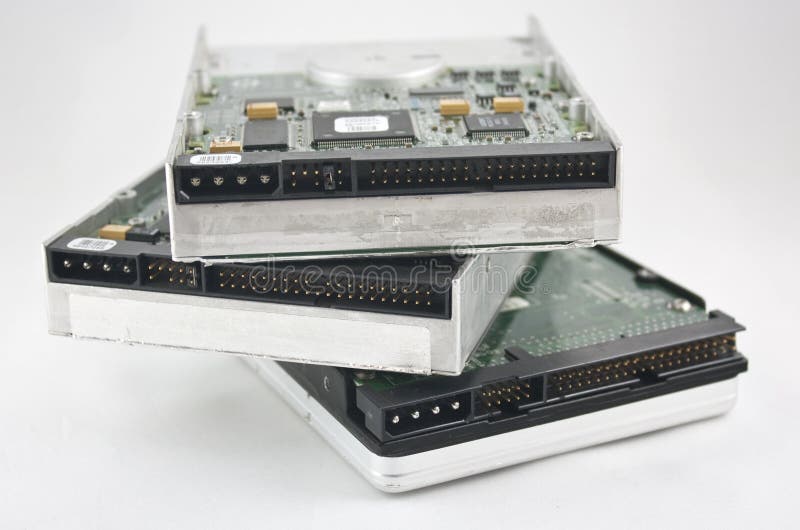 Stack Of Computer Hard Drives Stock Image - Image of electromagnets ...