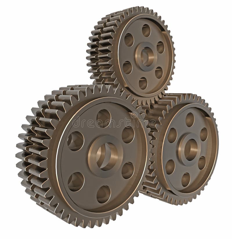 Stack of 3D Gears stock illustration. Illustration of teeth - 14261857