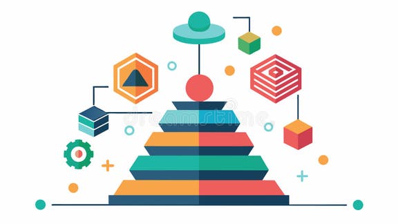 A Stack of Abstract Symbols Each One Representing a Different Step in ...