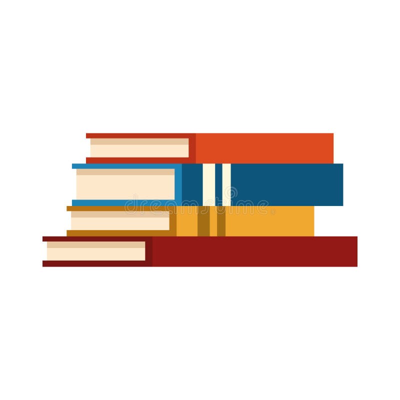 Stack of Academic Books Icon, Flat Design Stock Vector - Illustration ...