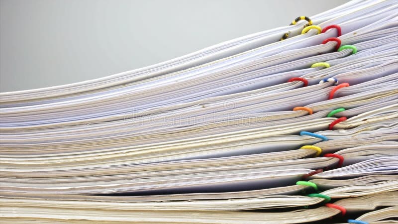 Stack of Account Include Sales and Receipt Time Lapse Stock Video ...