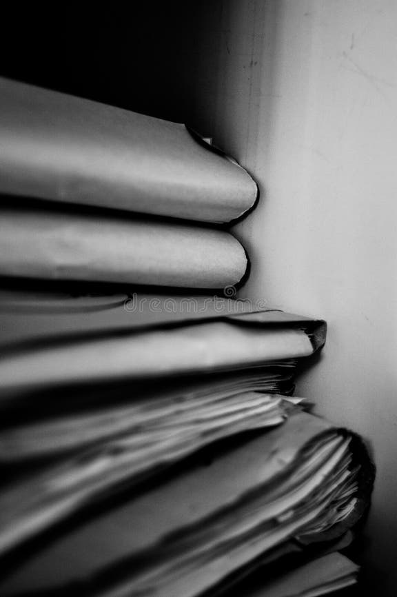 A Stack of Accounting Documents Nested in Folders. Stock Photo - Image ...