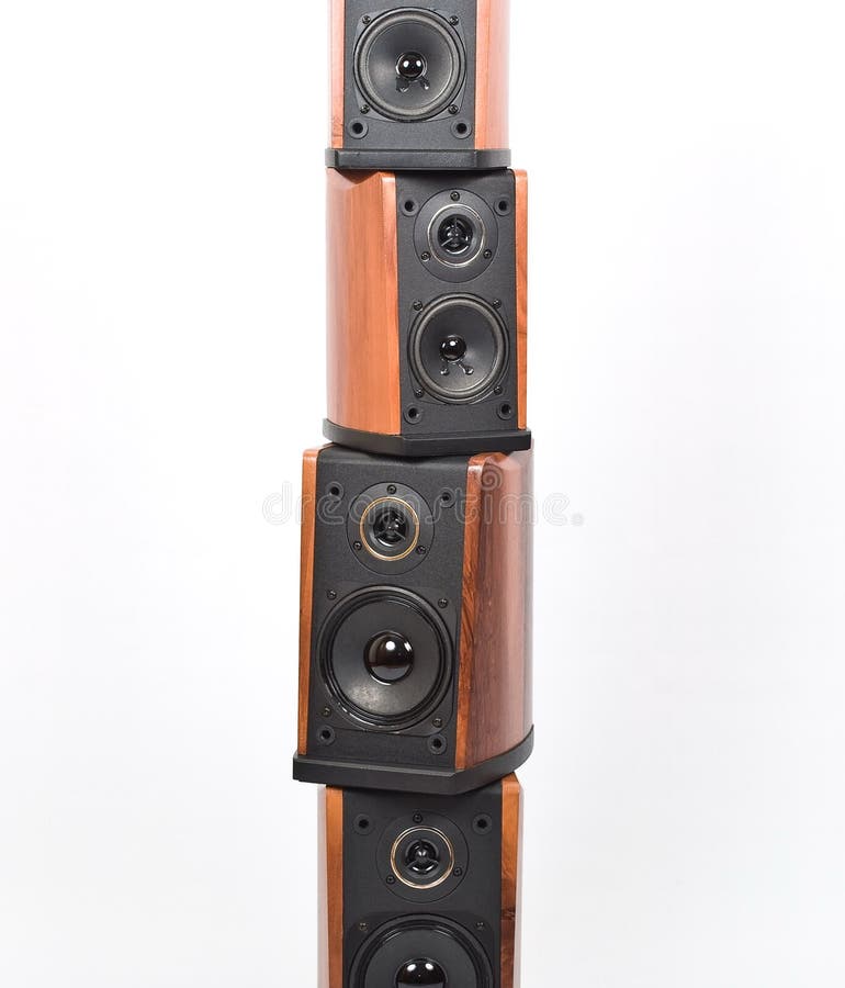 Stack of acoustic systems stock photo. Image of sound - 13418590