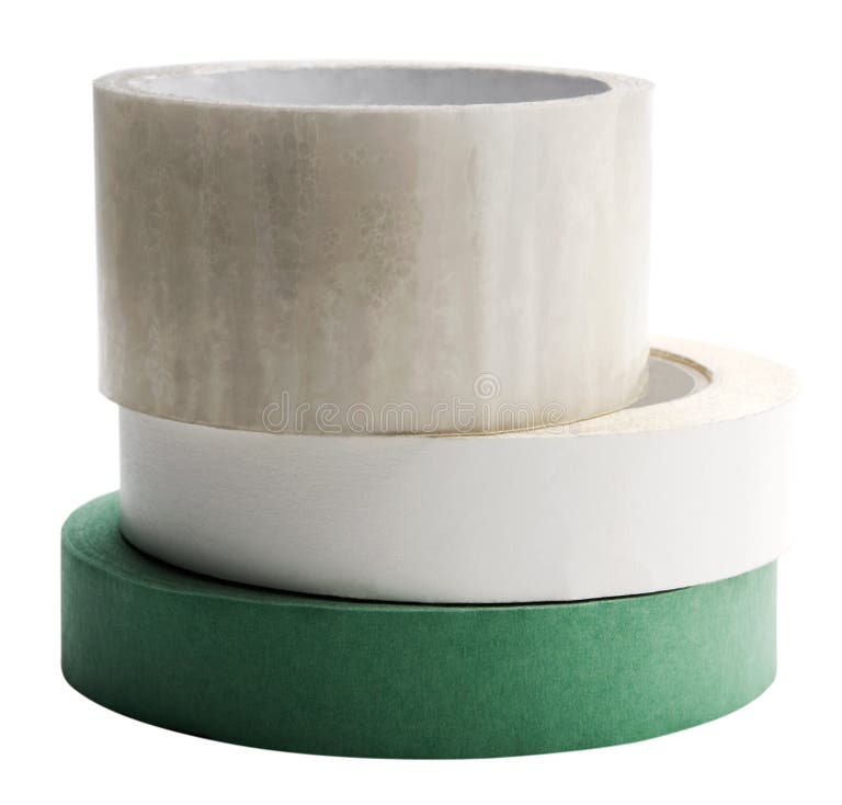 Stack of adhesive tapes stock photo. Image of objects - 27754876