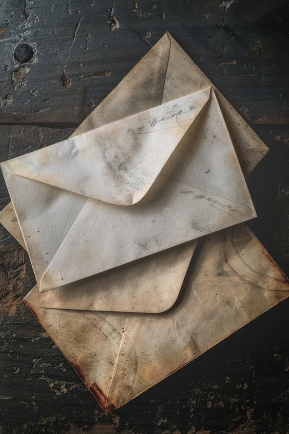 A Stack of Aged Documents and Manuscripts on a Wooden Surface, Ideal ...