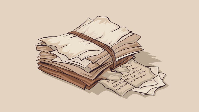 Stack of Aged Parchment Papers, Symbolizing Preservation of Knowledge ...